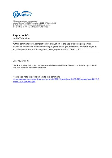 Pdf A Comprehensive Evaluation Of The Use Of Lagrangian Particle Dispersion Models For Inverse