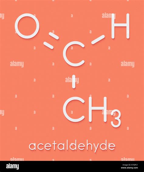 Acetaldehyde Ethanal Molecule Chemical Structure Acetaldehyde Is A Toxic Molecule
