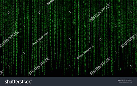 Digital Background Green Matrix Binary Computer Stock Vector Royalty Free 1154585629