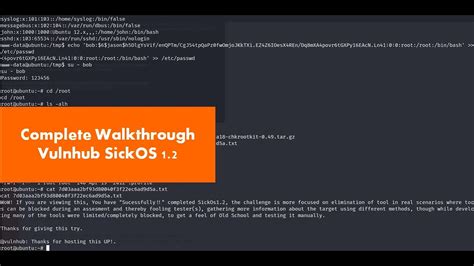 Cyber Security Ethical Hacking Pentesting Lab Vulnhub Walkthrough Sickos 12 Youtube