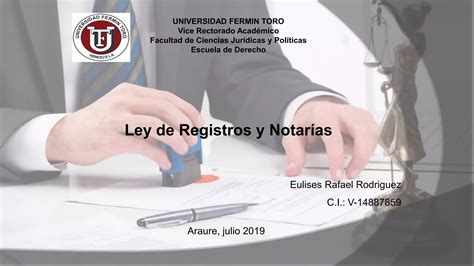 El Sistema Registral Y FunciÓn Notarial Venezuela Pdf