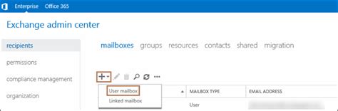 Procedure To Create A Mailbox In Exchange