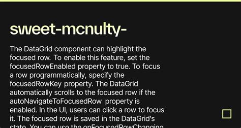 Sweet Mcnulty C Rs Codesandbox