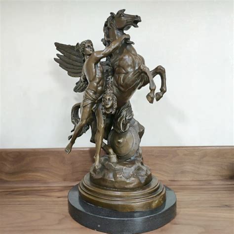 페르세우스 골동품 청동 조각상 45cm 페르세우스 메두사 머리를 들고 있는 그리스 입상 예술 공예품 홈 장식 동상