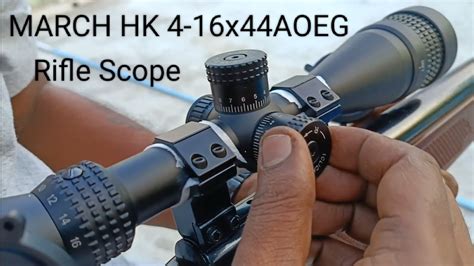 MARCH HK 4 16x44AOEG Rifle Scope On SDB Sniper Instalation Zeroing And