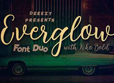 Everglow Script Font Duo Free GraphicUX