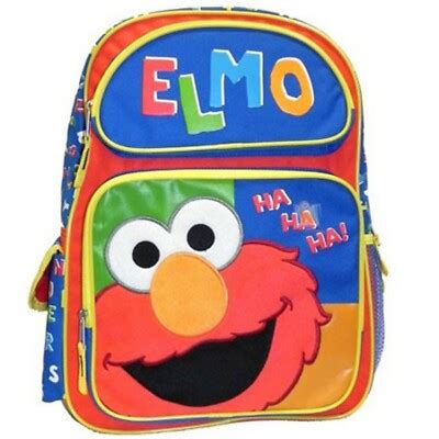 Sesame Street Elmo Ha Ha Ha 16 Backpack With Compartments Brandnew
