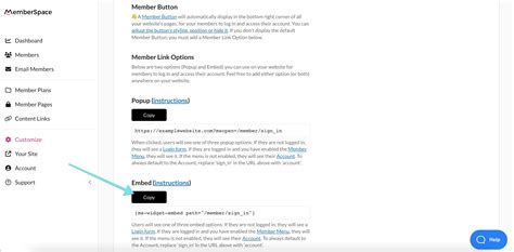 How To Add A Member Link Embed To Carrd MemberSpace Help Docs