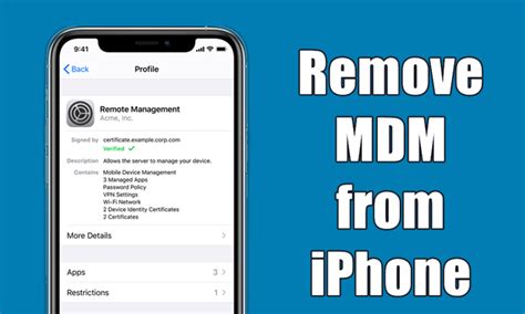 How To Remove Mdm From Iphone Without Password