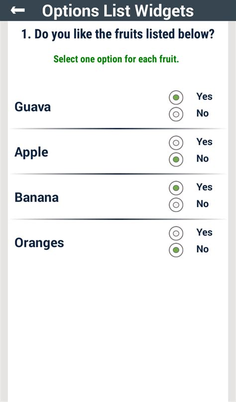 Advanced Json Form Specification Chapter 5 Options List Widgets Codeproject