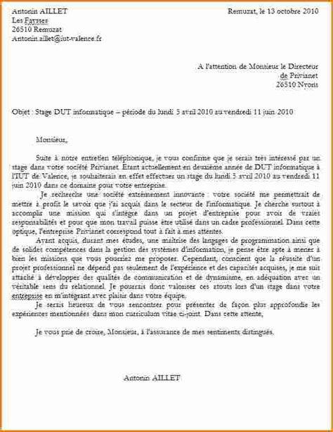 Lettre Motivation Dut Informatique Modele De Lettre Type