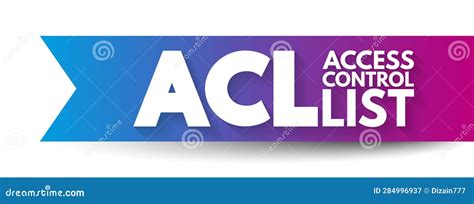 Acl Access Control List Is A List Of Permissions Associated With A System Resource Acronym