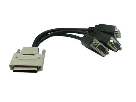 Vhdci Breakout Cableandadapter Vhdci Scsi 68pin M To 3 Port Vga Female