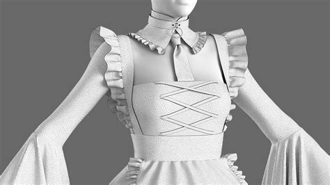 Anime Style Dress 3d Model Cgtrader