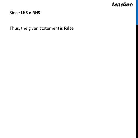 Ex 8 2 4 I Class 10 State True Or False Sin A B Sin A