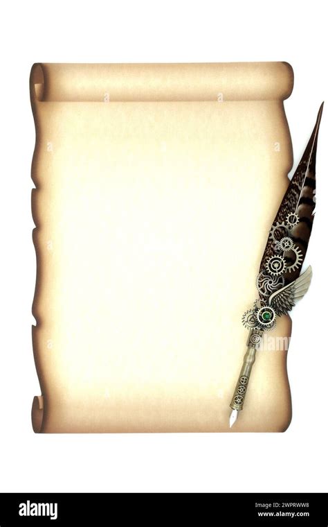 Old Paper Scroll With Writing