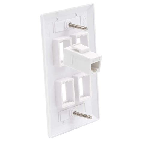 4 Port Keystone Wall Plate 10 Pack Single Gang Grandado