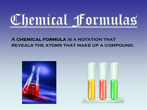 PPT Chemical Formulas PowerPoint Presentation Free Download ID