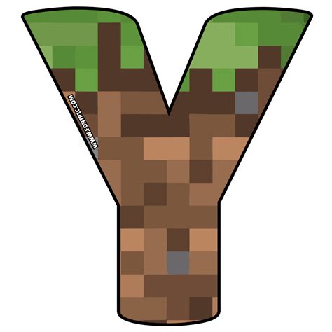 Minecraft Letter Y