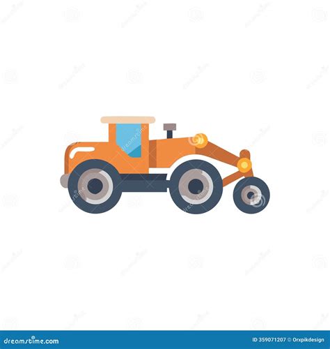 Motor Grader Icon For Surface Leveling Stock Illustration