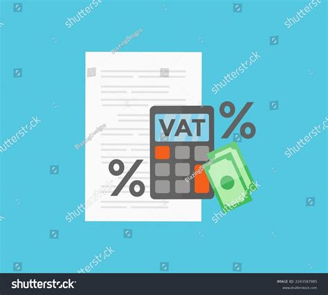 Vat Value Added Tax Concept Calculator Stock Vector Royalty Free 2243587985 Shutterstock