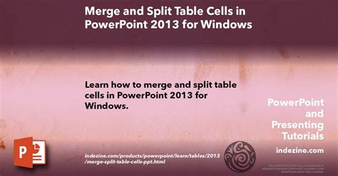 Merge And Split Table Cells In Powerpoint For Windows