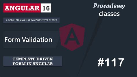 117 Form Validation Template Driven Form A Complete Angular Course
