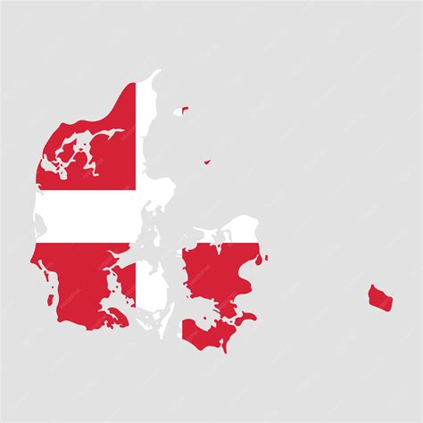Premium Vector Denmark Map And Flag