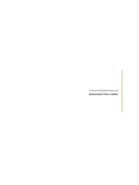 Python Labassignment5marks Pdf Control Flow Computer Programming