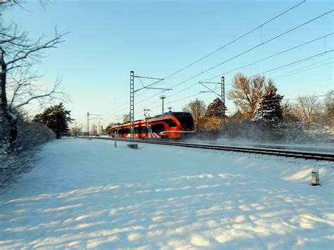 Зима в Нымме Таллиннская городская электричка Stadler Flir Flickr
