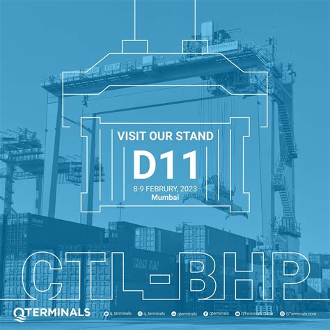 Qterminals ‎يسرنا الإعلان عن مشاركتنا في معرض ‏ctl Bhp 2023 Mumbai