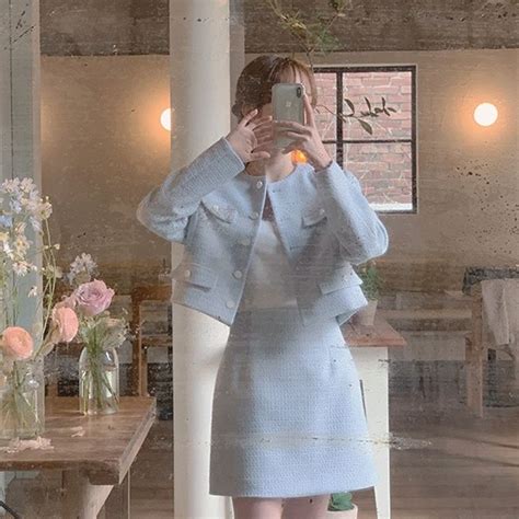 베니토 시즌특가 하객룩추천♡ Made 엘린 트위드 셋업 봄간절기데일리세트투피스미니스커트트위드자켓하객룩