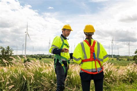 Premium Photo Engineering People Are Meeting At Electrical Turbines Field