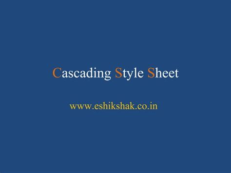 Introduction To Css Pdf Web Development Internet