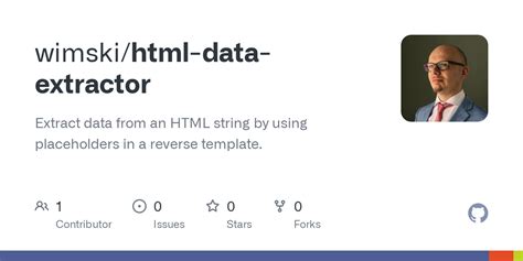 GitHub Wimski Html Data Extractor Extract Data From An HTML String By Using Placeholders In A