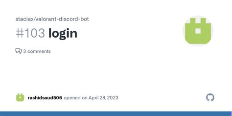 Login · Issue 103 · Staciaxvalorant Discord Bot · Github