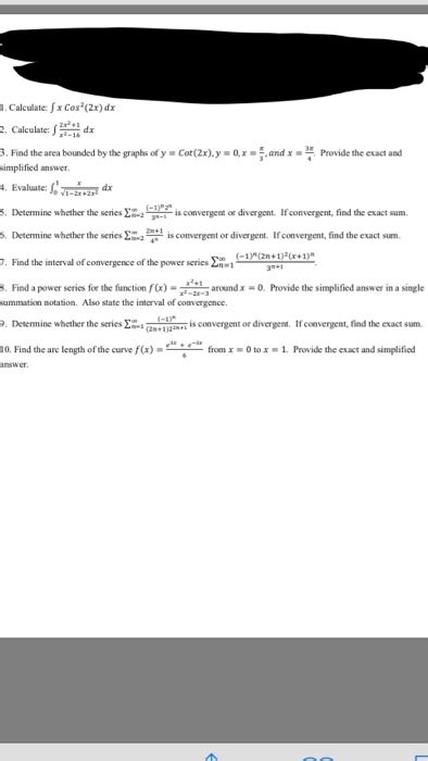 Solved Calculate Fx Cos 2x Dx 2 Calculated 3 Find The