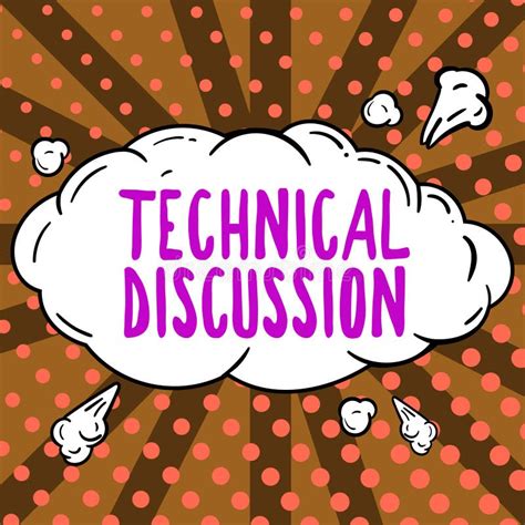 Inspiration Showing Sign Technical Discussion Word Written On Conversation Or Debate About A