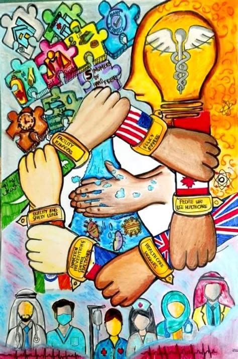 Cleanliness And Hygiene Poster Drawing