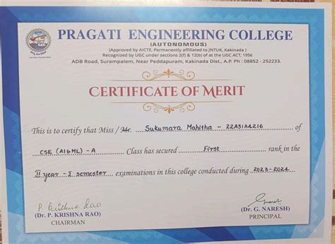 Mahitha Sukumara On Linkedin Achievement Academicexcellence Btech