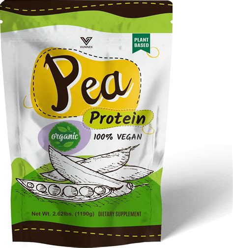 Vunnex Plant Based 100 Pure Organic Hydrolyzed Pea Protein Powder Canada Grown