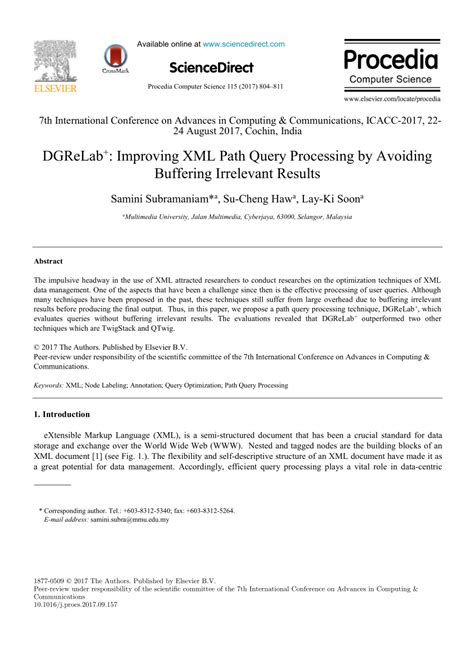 Pdf Dgrelab Improving Xml Path Query Processing By Avoiding Buffering Irrelevant Results