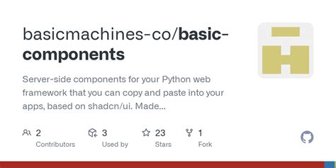 Github Basicmachines Cobasic Components Server Side Components For Your Python Web Framework