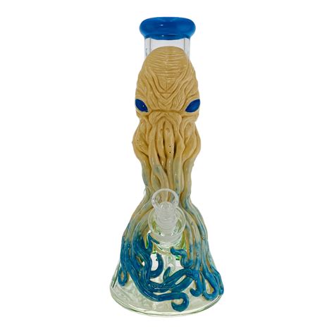 Monster Bongs 12 Inch Octopus Face Beaker Bong With Blue Mouthpiece