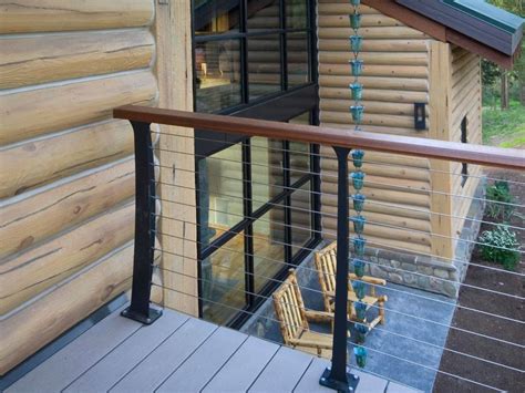 Cable Log Home Staircase Log Home Staircases
