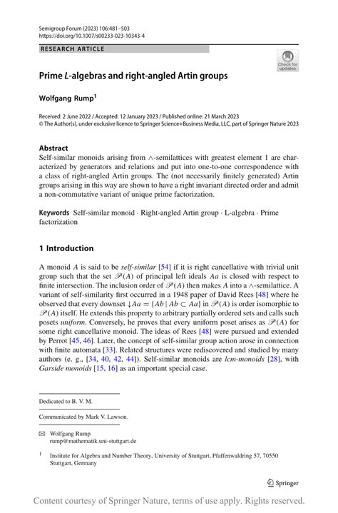 Prime L Algebras And Right Angled Artin Groups Request Pdf