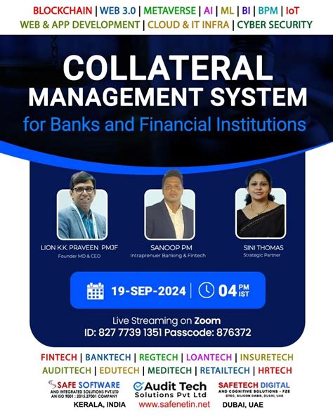 Satheesh Kumars On Linkedin Join Us For An Insightful Session On Collateral Management System