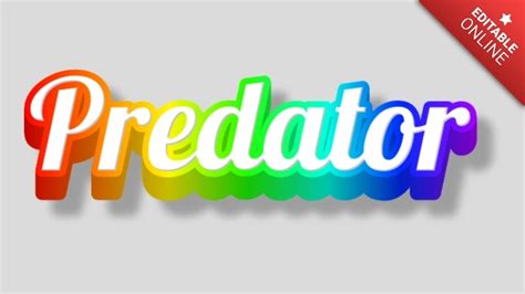 Predator Gay Pride 3d Text Effect Generator
