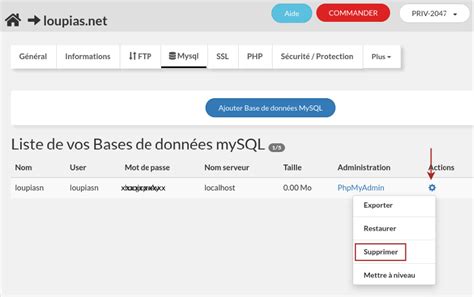 Supprimer Base De Donnees Sql