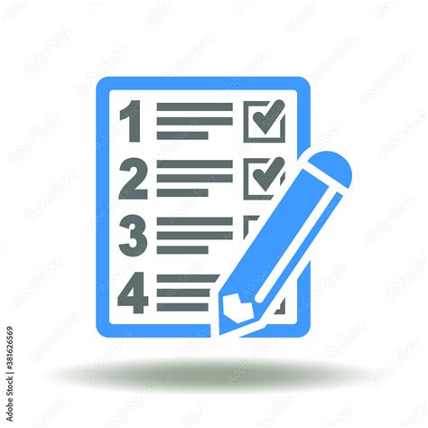 Check List Form Icon Vector Voting Test Tick Mark Sign Compliance